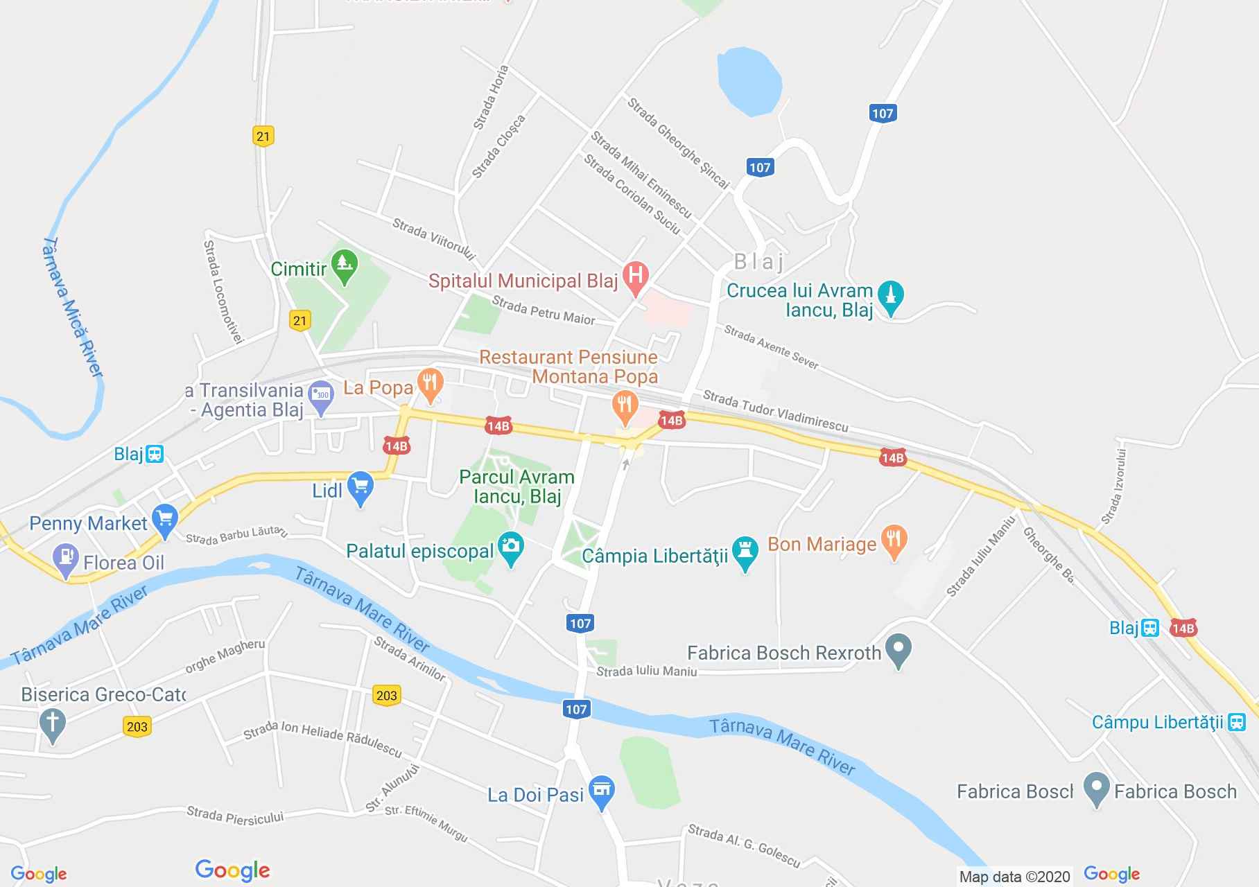 Blaj, Harta turistică interactivă