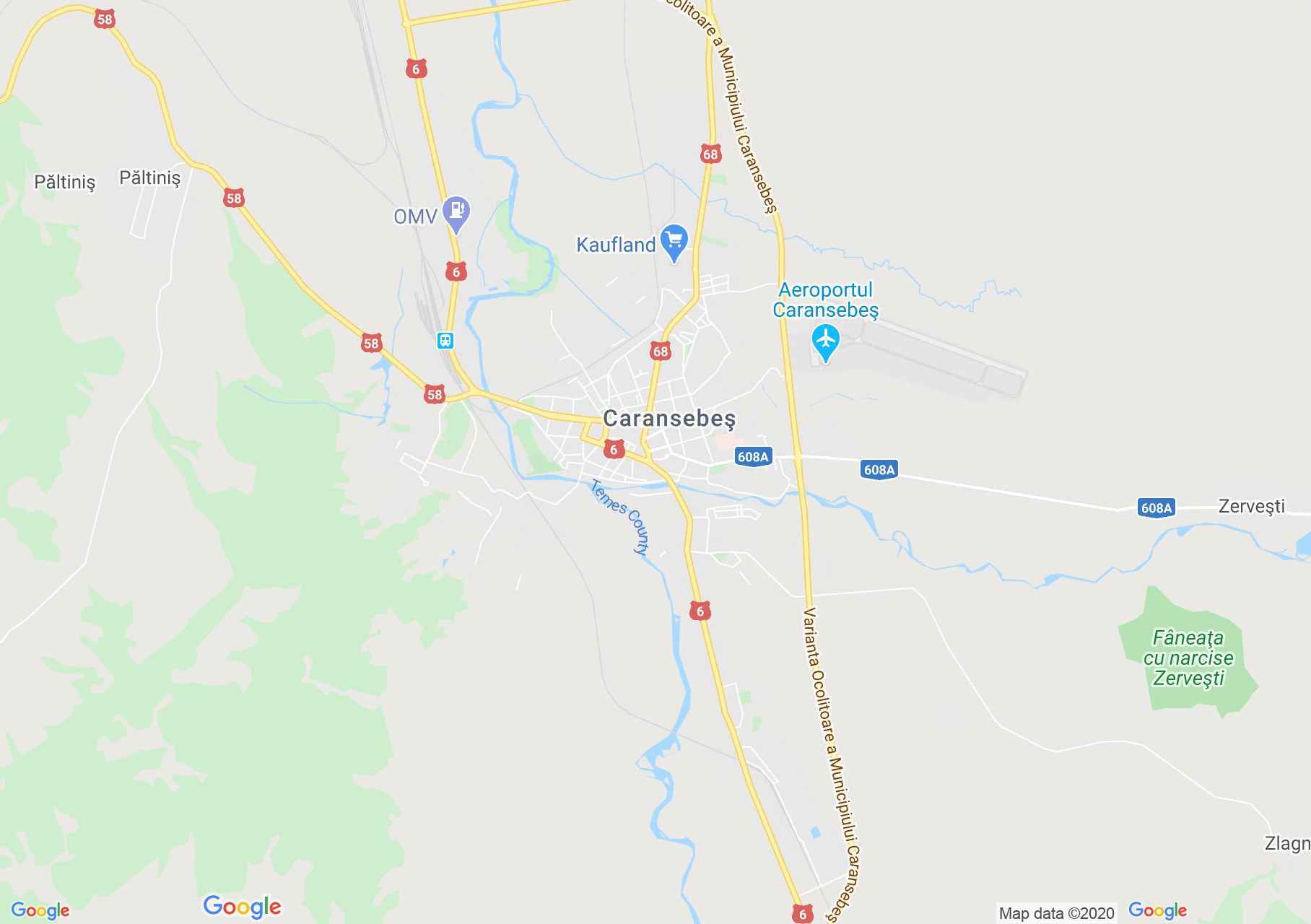 Caransebeş, Harta turistică interactivă