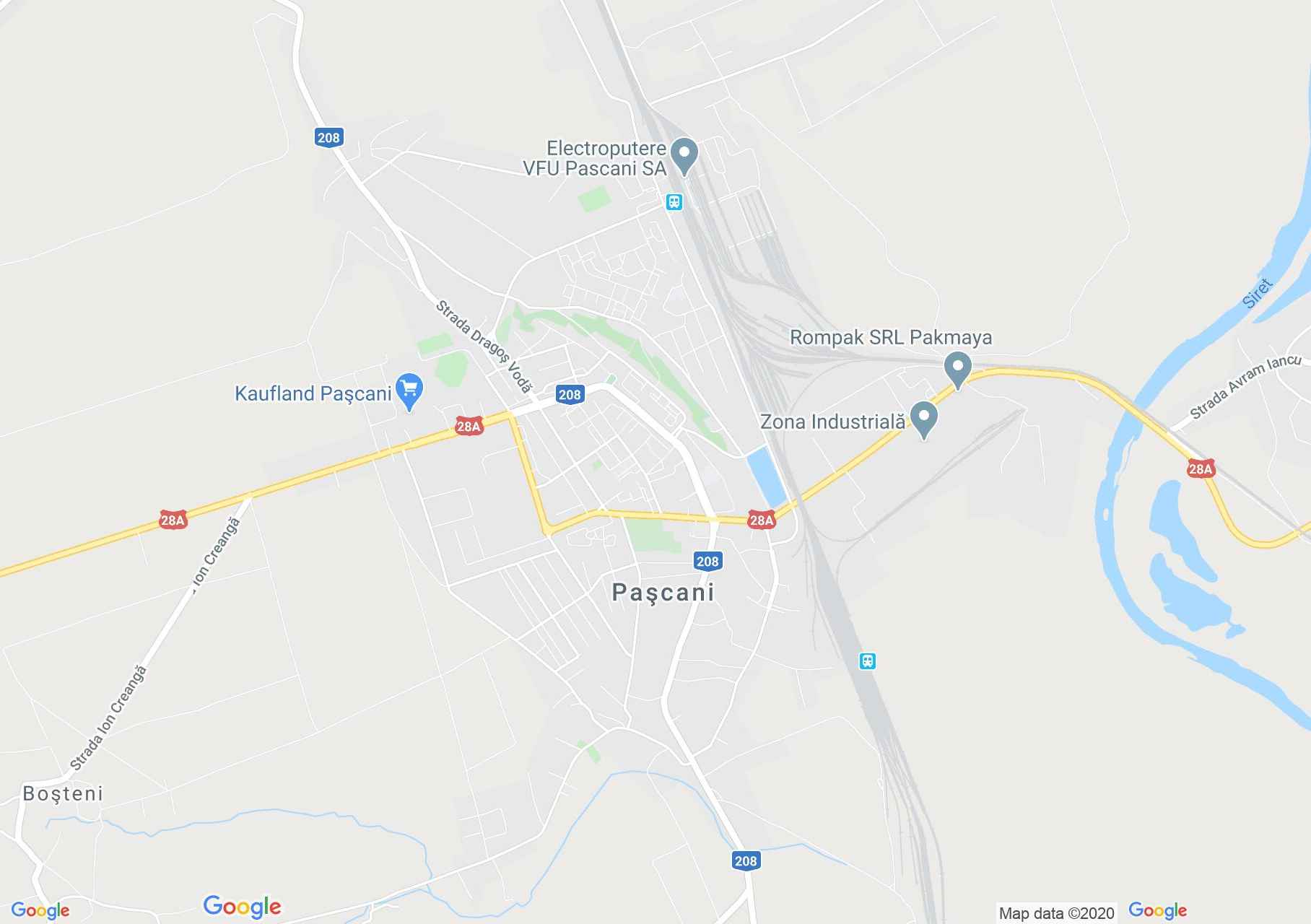 Paşcani, Harta turistică interactivă