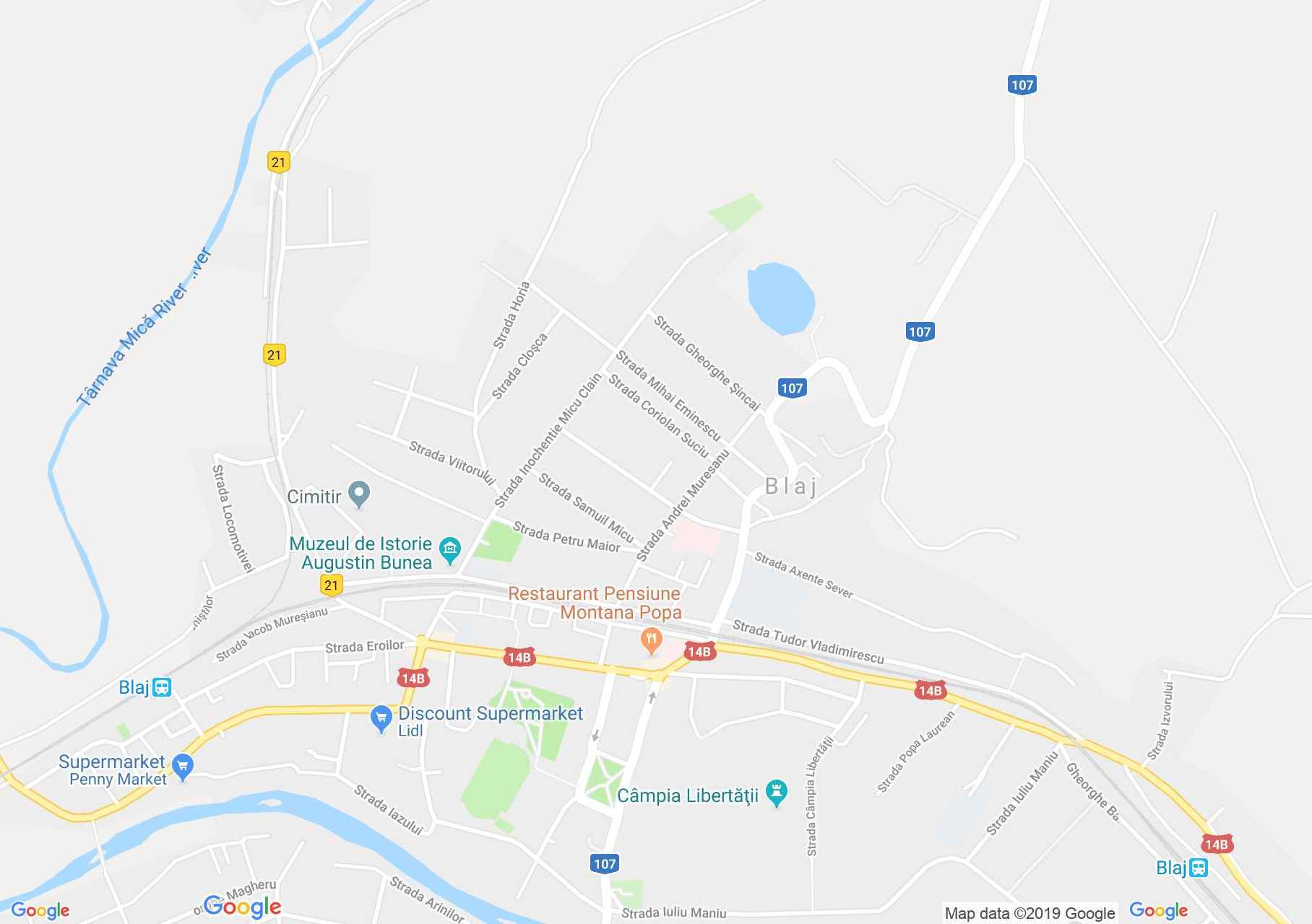 Hartă Blaj: Catedrala greco-catolică