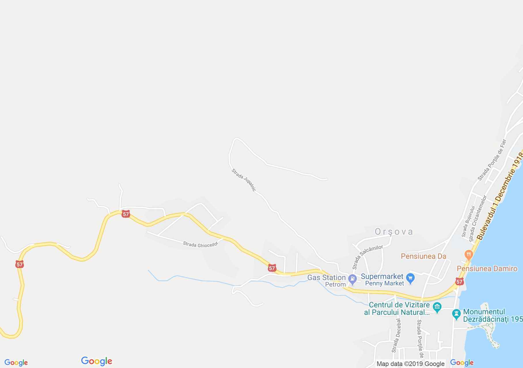 Hartă Orşova: Cimitirul eroilor